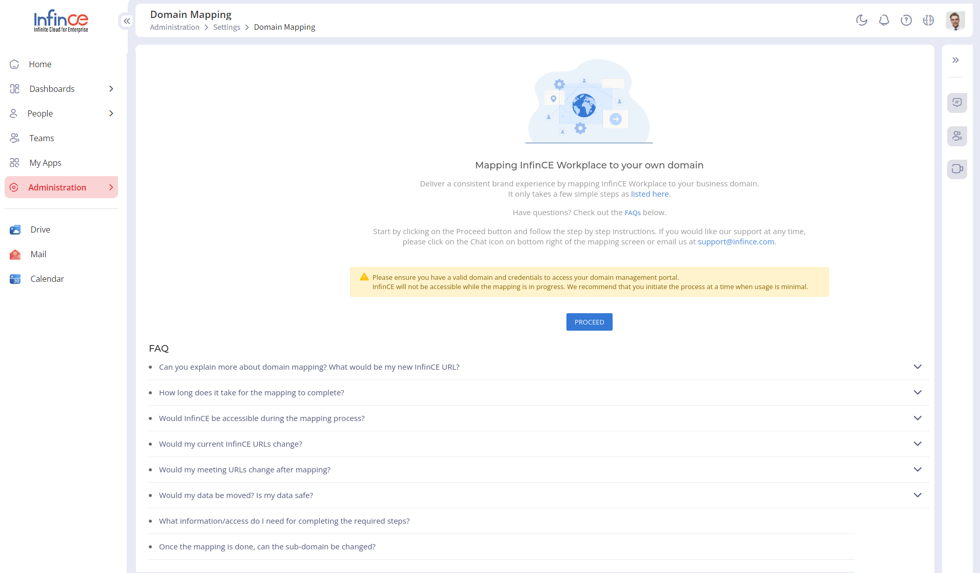 Domain Mapping - InfinCE