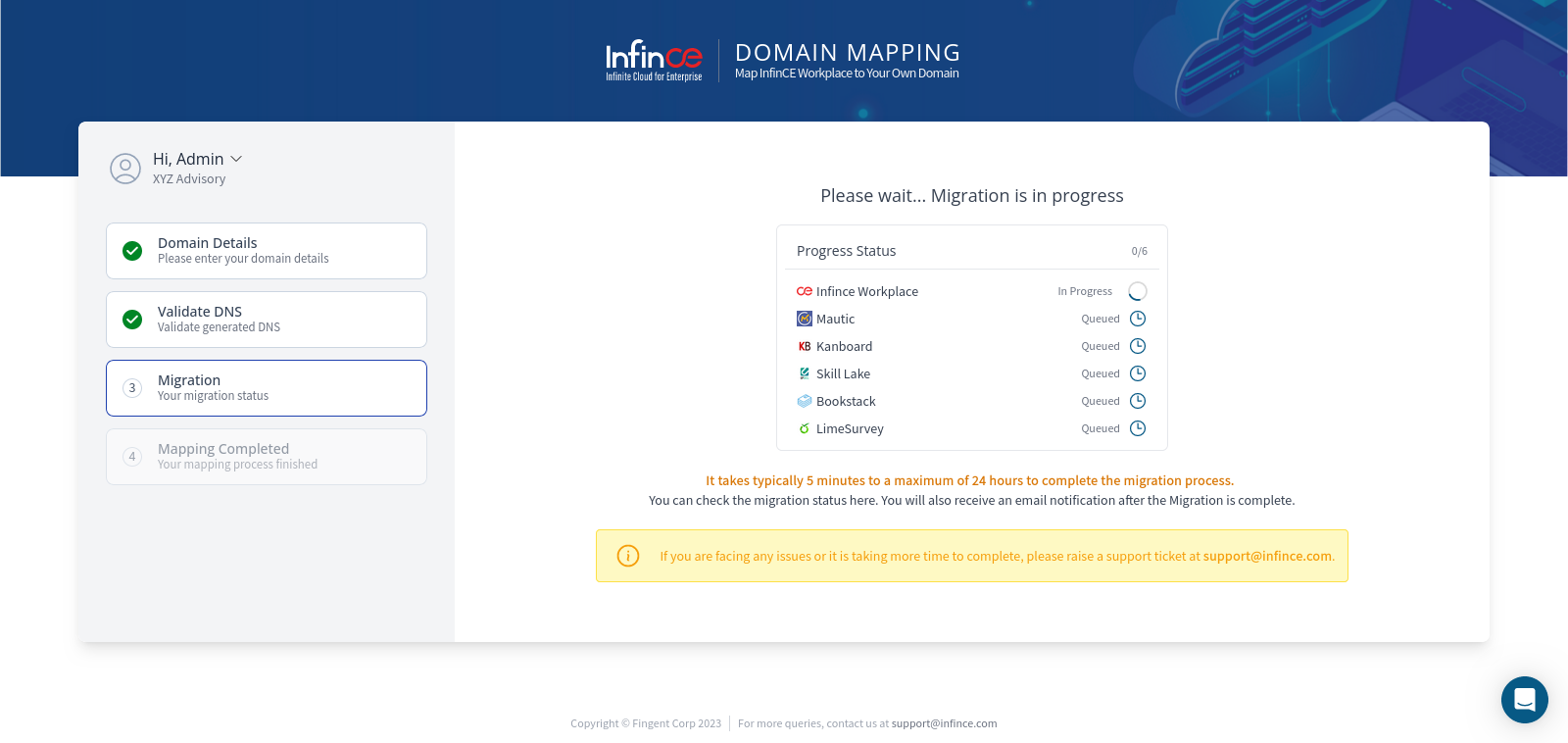 Domain Mapping - InfinCE